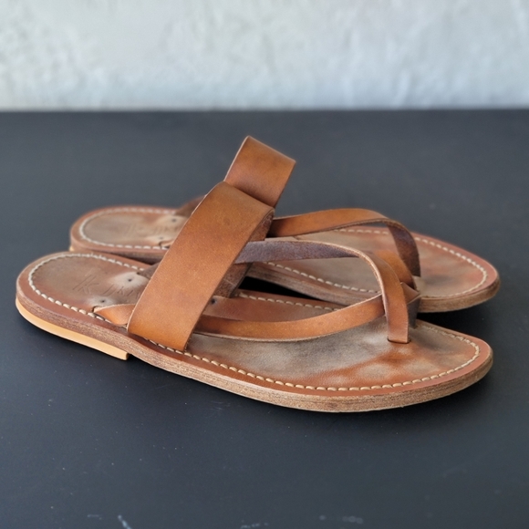 K.Jacques | Shoes | K Jacques St Tropez Leather Thong Sandals Toe Loop ...